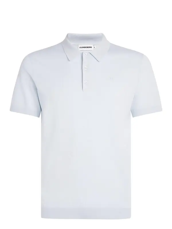 J. Lindeberg Knitted Ridge Polo Shirt - Blue
