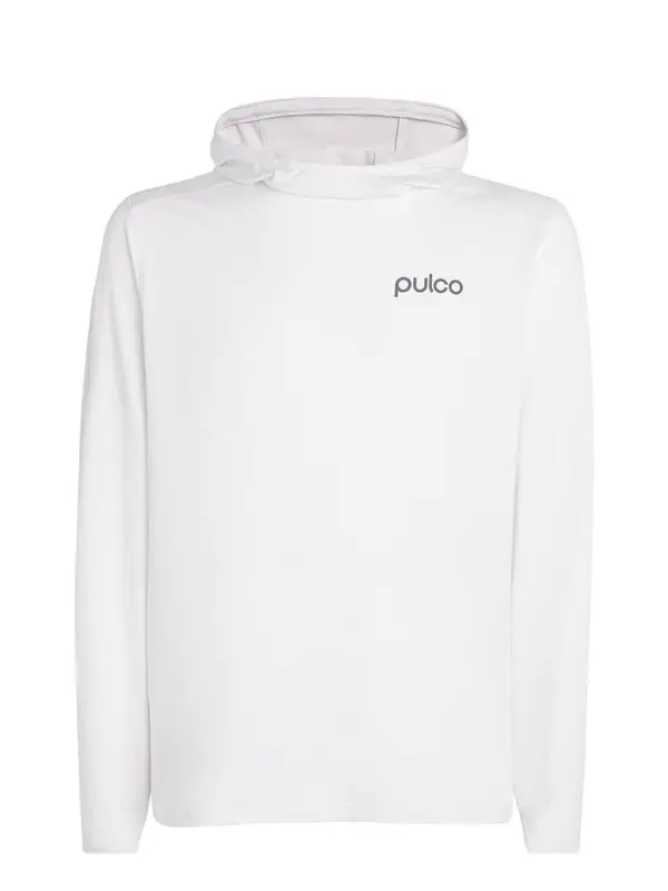 PULCO STUDIOS Hooded Long-sleeve Performance T-shirt - White