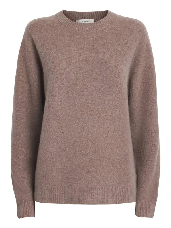 Vince Boiled Cashmere Crew Neck Sweater - Beige
