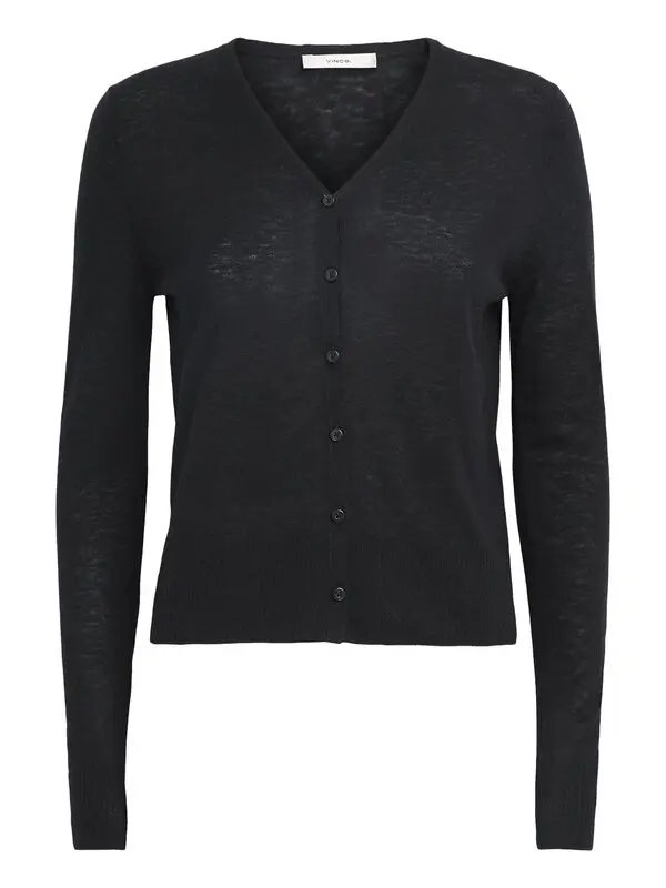 Vince Cashmere-silk Cardigan - Black
