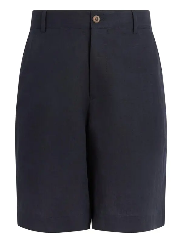 Paul Smith Linen Chino Shorts - Navy