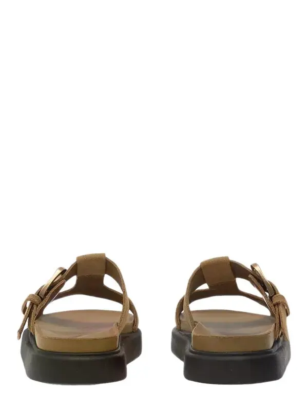Clarks Aristella West Buckle-fastening Flat Sandals - Brown