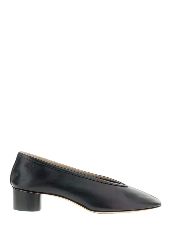 Le Monde Beryl Calf Leather Block-heel Pumps - Black