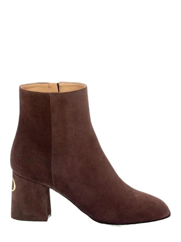 Valentino Garavani Vlogo Signature Ankle Boots - Brown