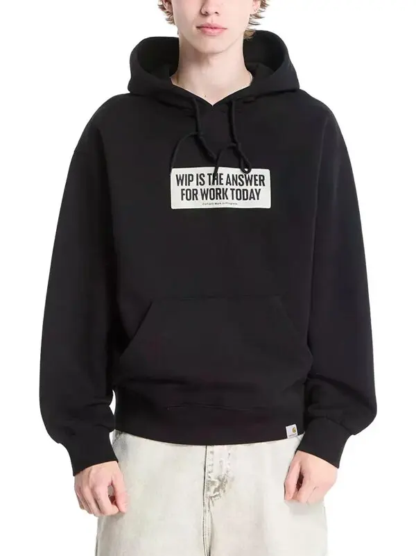 Carhartt Work In Progress Bumper Sticker Graphic-print Hoodie - Black