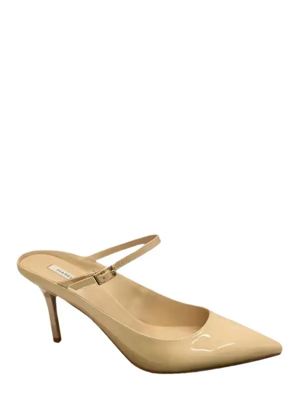 MANILA GRACE Mlaforte Patent-finish Pointed-toe Pumps - Neutrals