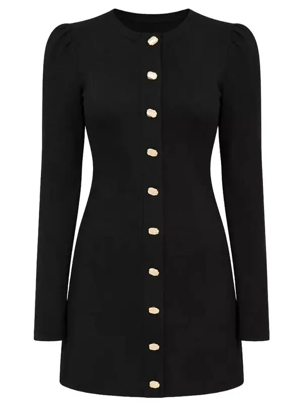 REFORMATION Micah Button-down Mini Dress - Black