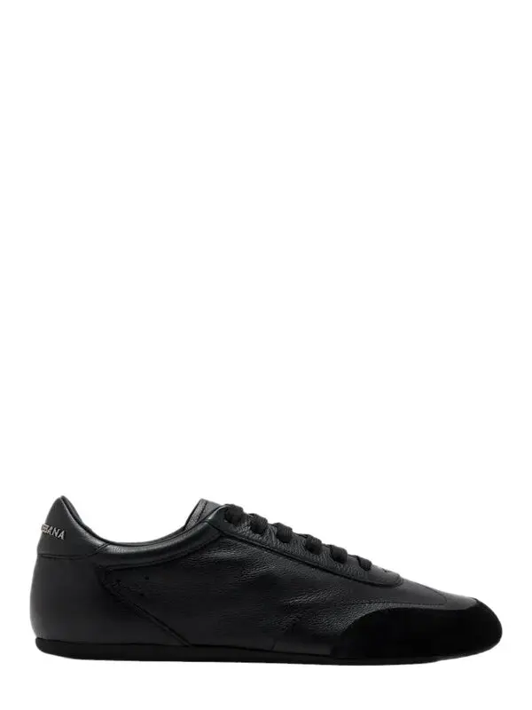 Dolce & Gabbana Panelled Leather Sneakers - Black
