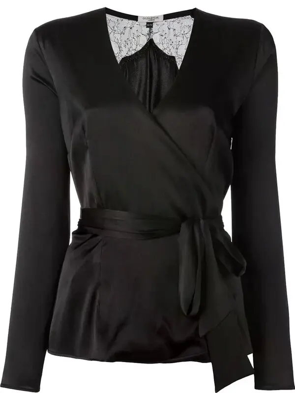 GILDA & PEARL Gilda Lace-embroidered Top - Black