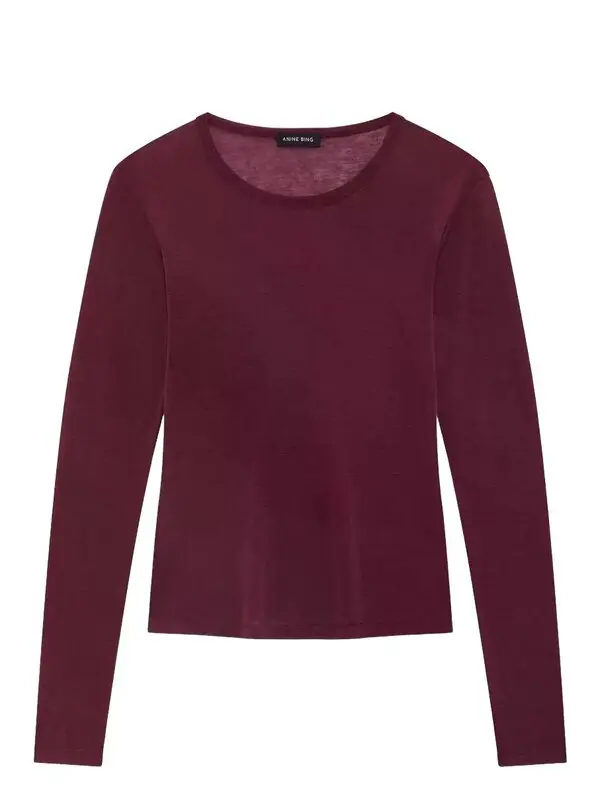 ANINE BING Sylvie Long-sleeve T-shirt - Red