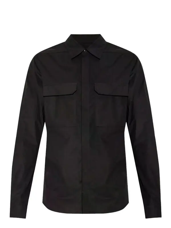 Rick Owens Work Flap-pocket Long-sleeve Shirt - Black
