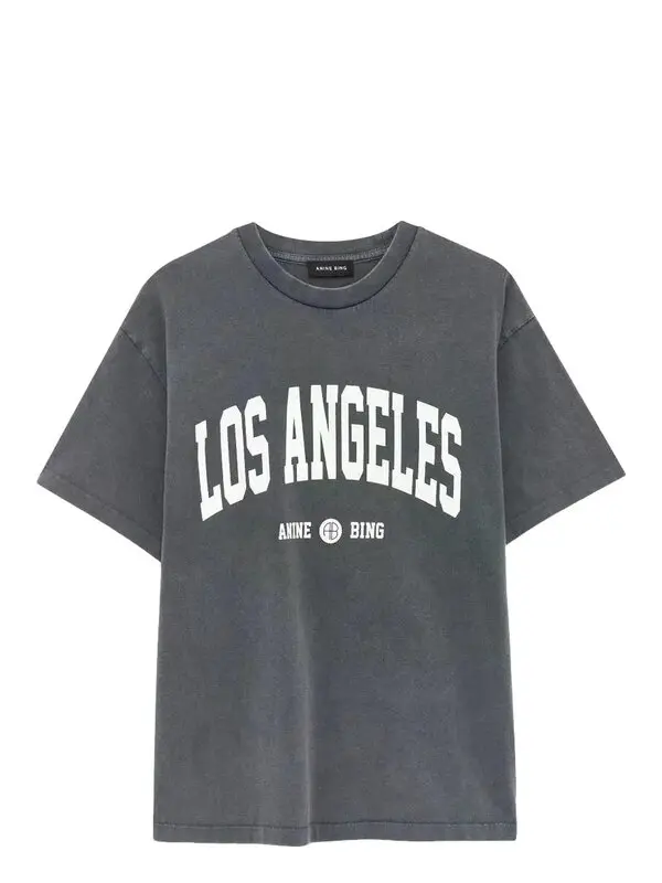 ANINE BING Cade University Los Angeles T-shirt - Grey