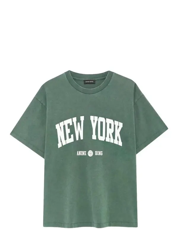 ANINE BING Cade T-shirt New York University Cilantro - Green