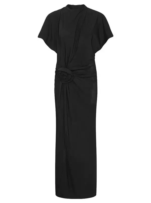ROTATE BY BIRGER CHRISTENSEN Maxi Slit Dress - Black