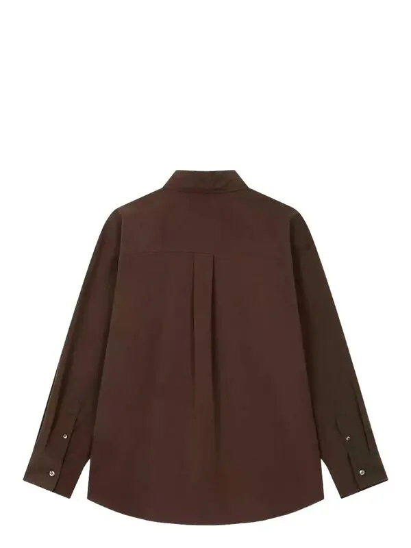 STUDIO TOMBOY Chest-pocket Button-down Cotton Shirt - Brown