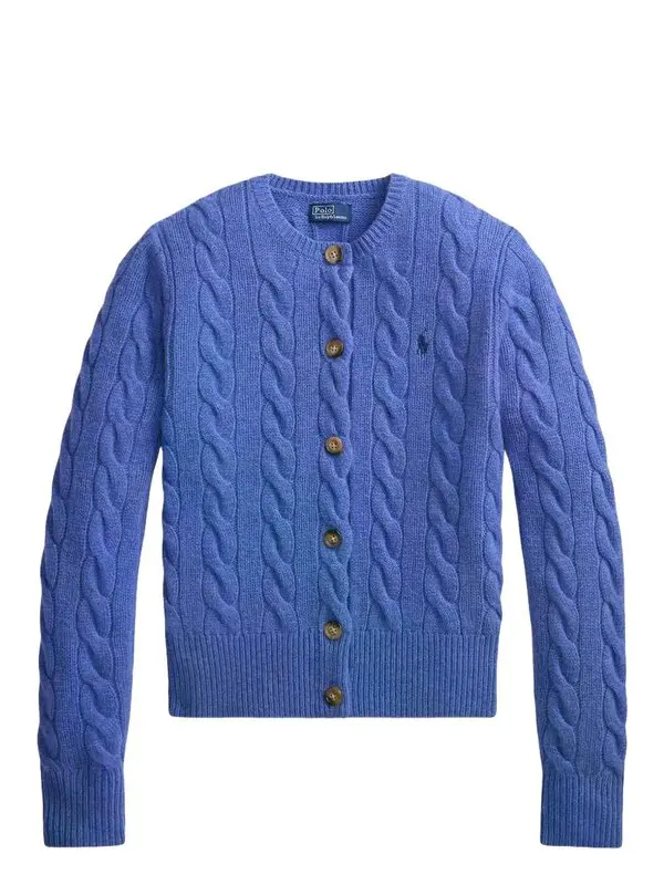 Polo Ralph Lauren Pony Cable-knit Cardigan - Blue