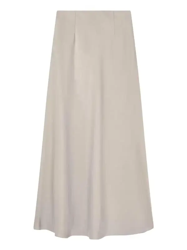 Armani Exchange Chain-detail Satin Midi Skirt - Neutrals