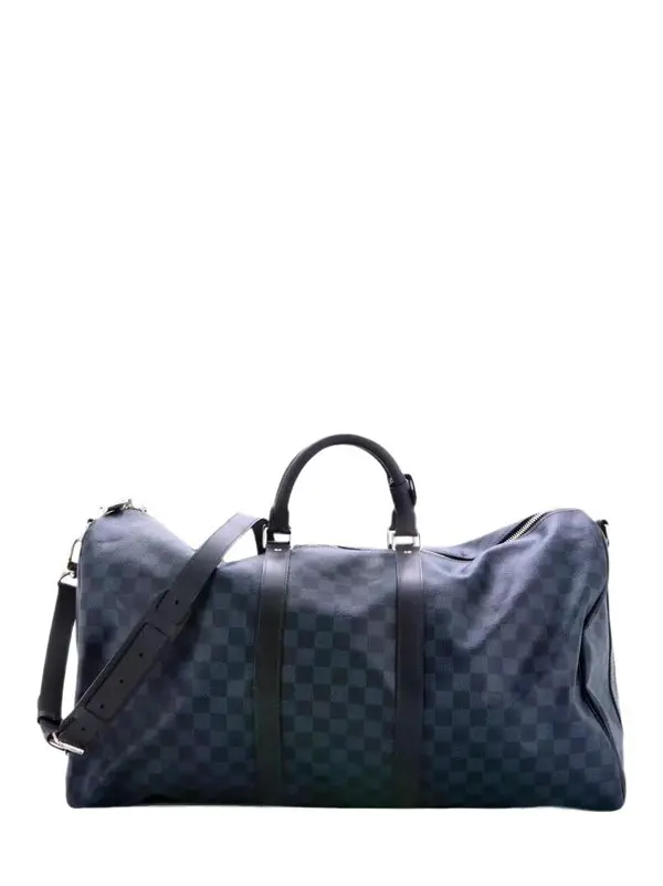 LOUIS VUITTON Keepall Bandouliere Bag Damier Cobalt 55 Travel Bag - Blue