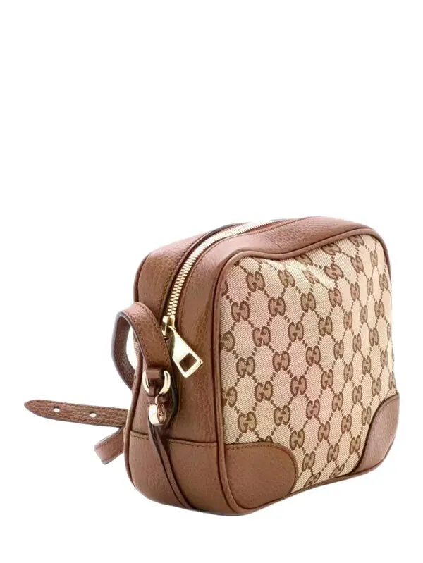 Gucci Bree Disco Gg Canvas With Leather Mini Crossbody Bag - Brown