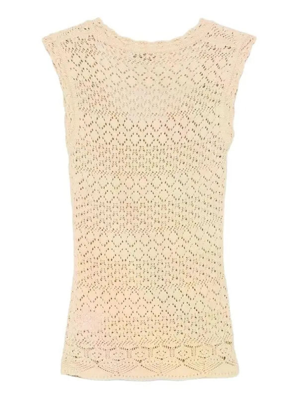 Dolce & Gabbana 2000s Crochet Sleeveless Tank Top - Neutrals