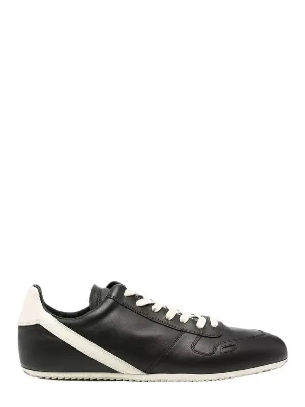 Rick Owens Lace-up Fastening Leather Sneakers - Black