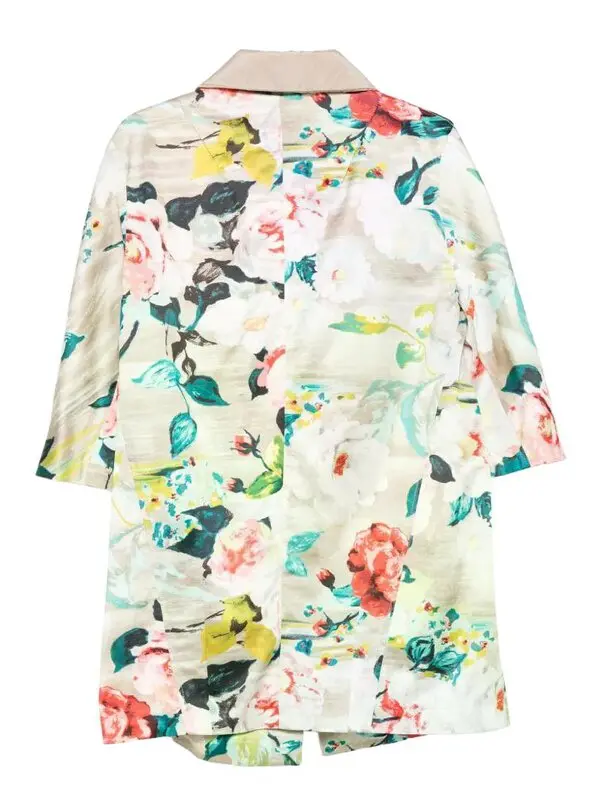 ANTONIO MARRAS VINTAGE 2000s Floral-print Coat - Neutrals