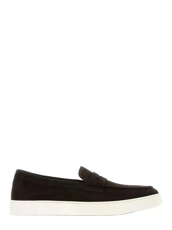 DOUCAL'S Suede Slip-on Loafers - Brown
