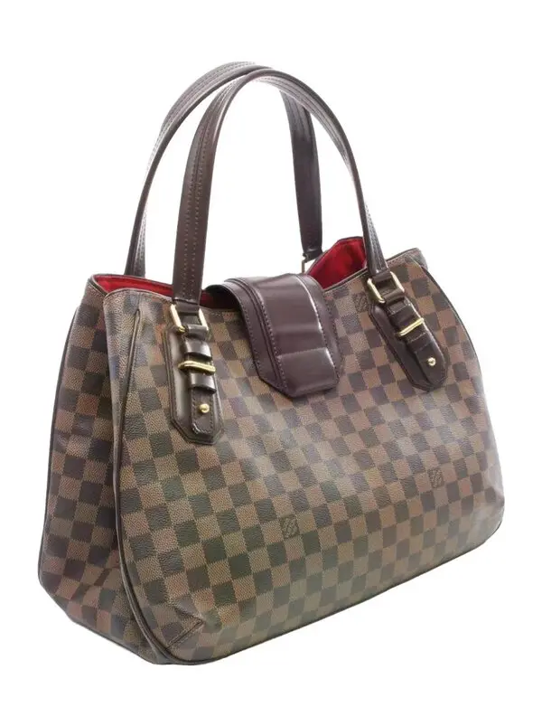 LOUIS VUITTON 2008 Damier Ebene Griet Tote Bag - Brown