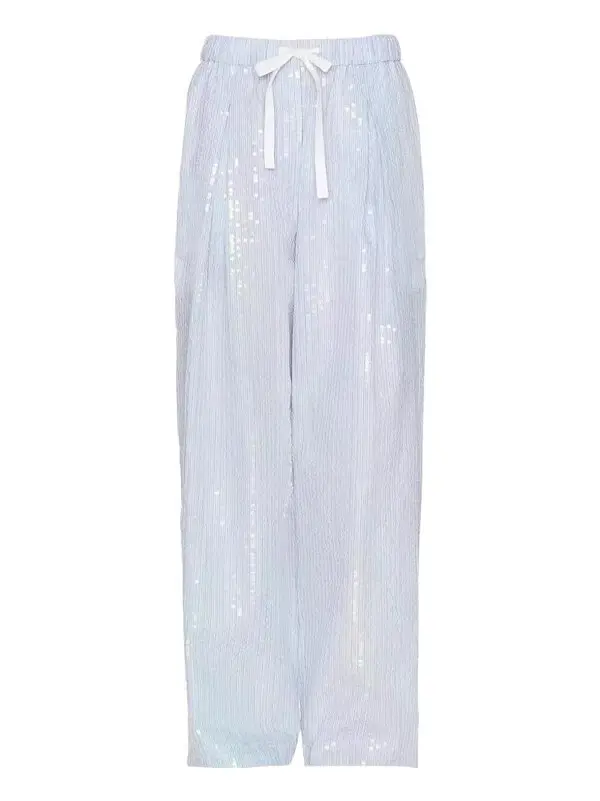 TWP Sequin-embellishment Trousers - Blue