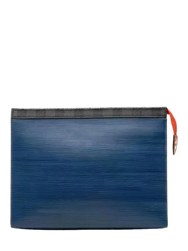 LOUIS VUITTON 2018 Epi Pochette Voyage Mm Clutch Bag - Blue