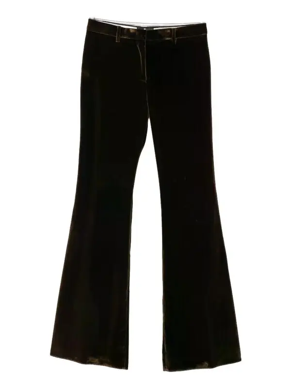 Etro Velvet Flared Trousers - Green