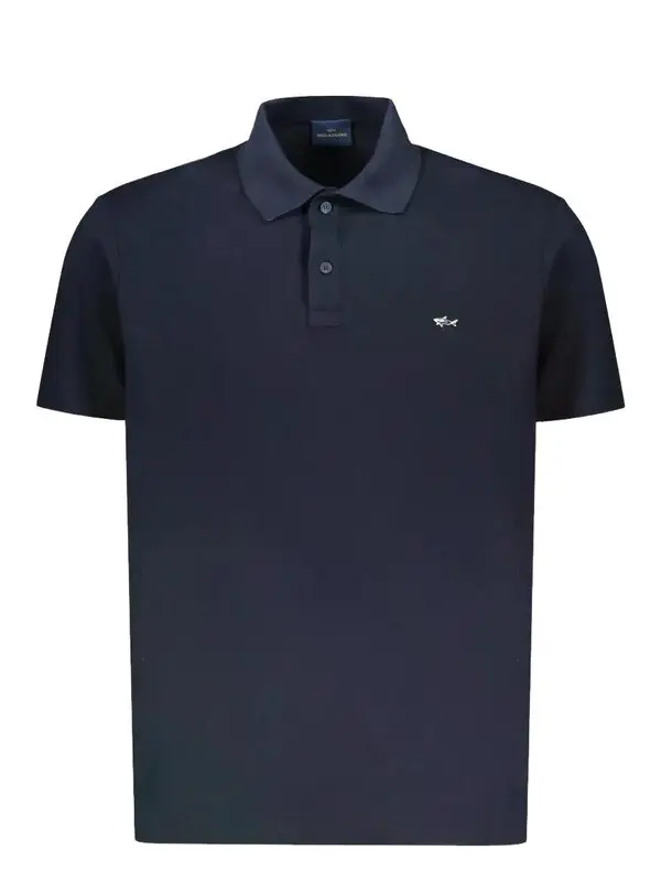 Paul & Shark Logo-embroidered Short-sleeve Polo Shirt - Blue