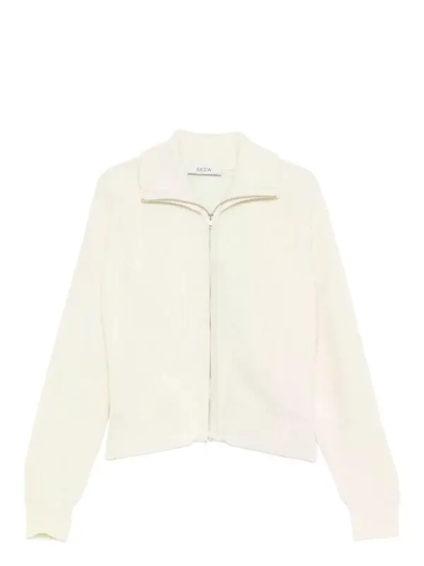 JUCCA Ribbed-knit Zip-up Cardigan - Neutrals