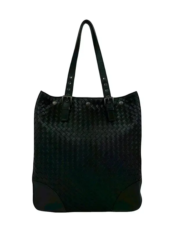Bottega Veneta 2012-2026 Nappa Intrecciato Shopper Tote Bag - Black