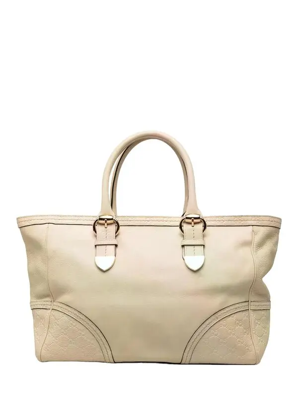 Gucci 2000-2015 Calfskin Signoria Tote Bag - Brown