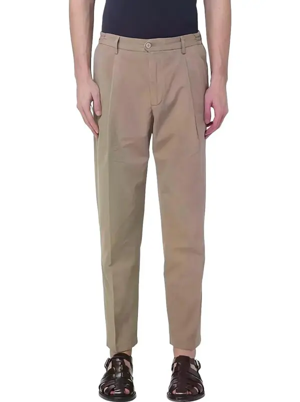 BRIGLIA 1949 Pleated Chino Trousers - Neutrals