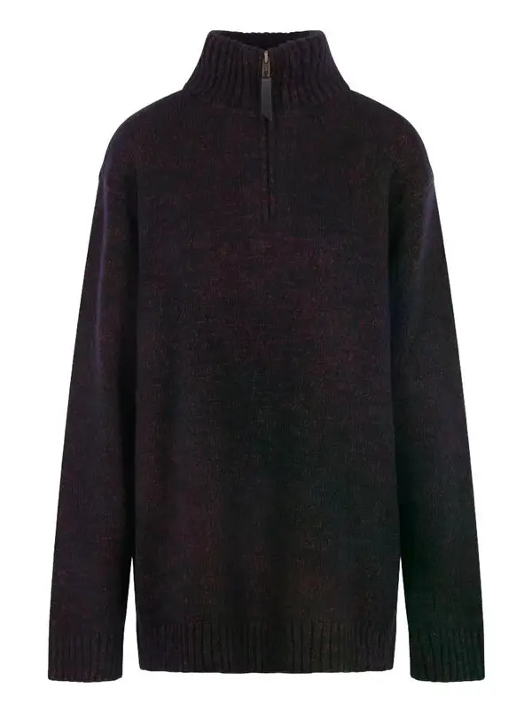 MAISON MARGIELA Half-zip Knitted Sweater - Red
