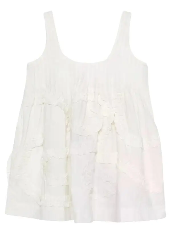 DAMSON MADDER Stella Ruffle-trimmed Mini Dress - White