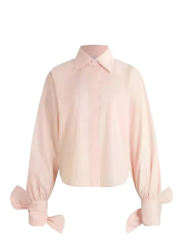 PATOU Bow-detail Long-sleeve Blouse - Pink