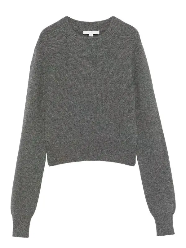 Malo Ribbed-knit Cropped Sweater - Grey