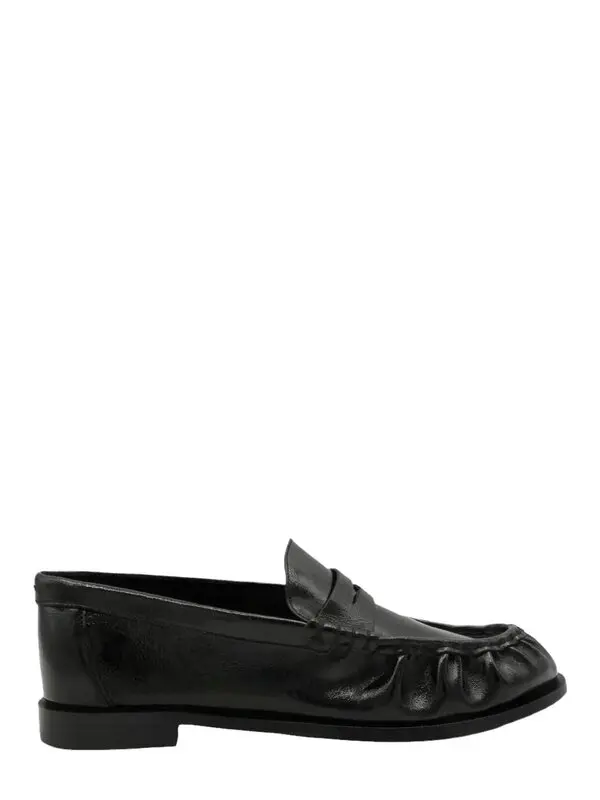 Rag & Bone Lexi Ruched Leather Loafers - Black