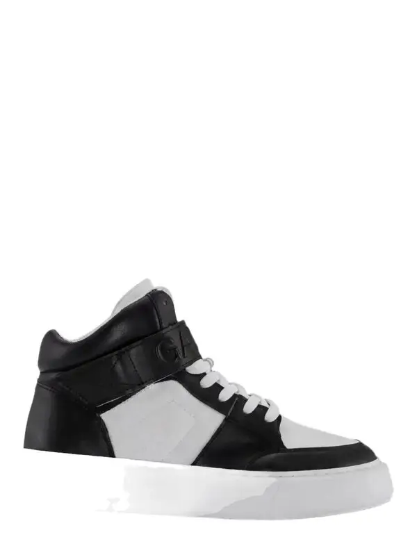 GANNI Sporty Logo-strap High-top Sneakers - Black