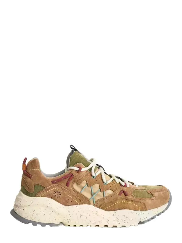 FLOWER MOUNTAIN Yamabushi Suede-panelled Sneakers - Brown