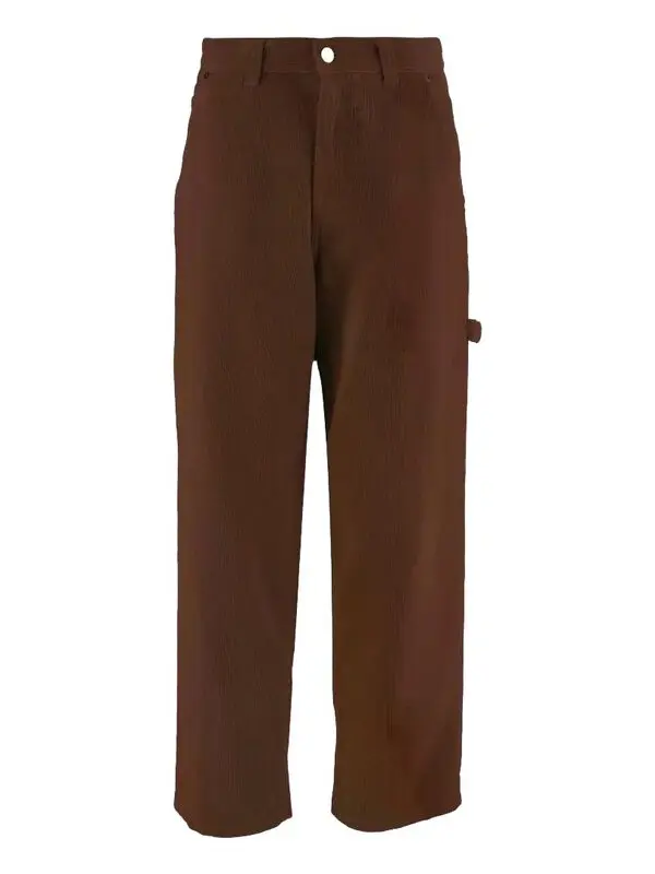 HAIKURE Corduroy Straight-leg Trousers - Brown