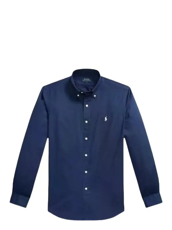 Polo Ralph Lauren Button-down Embroidered-logo Shirt - Blue