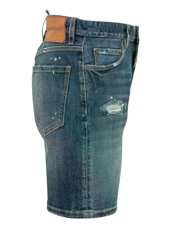 Dsquared2 Distressed Denim Shorts - Blue
