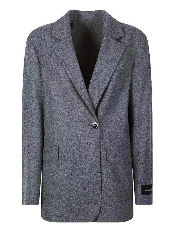 Pinko Single-breasted Notched-lapels Jacket - Grey