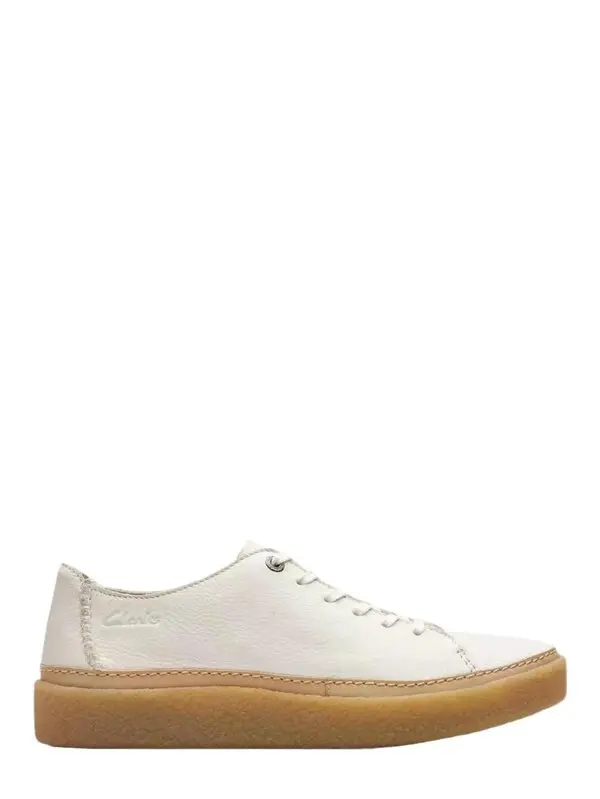 Clarks Oakpark Low Leather Sneakers - White