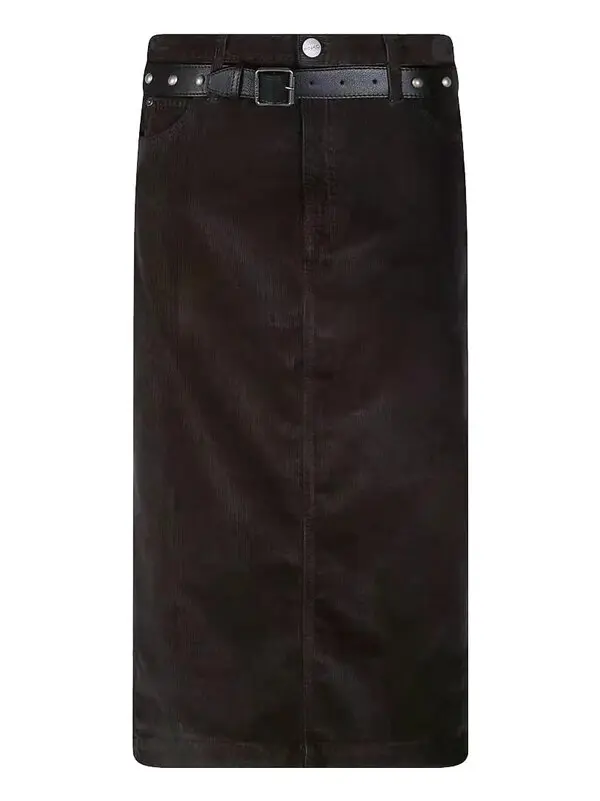 Pinko Belted Corduroy Skirt - Brown