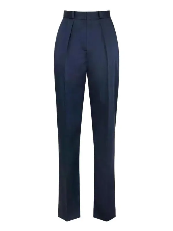 Elisabetta Franchi Stretch Satin Trousers - Blue